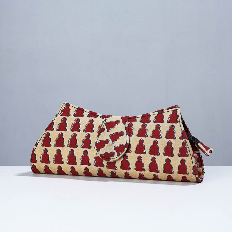 Block Printing Cotton Clutch - India Meets India
