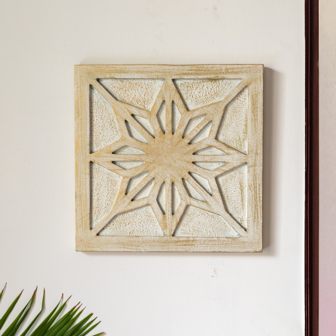 Handcrafted Wall Decor In Recycled Wood (12 Inch) - India Meets India
