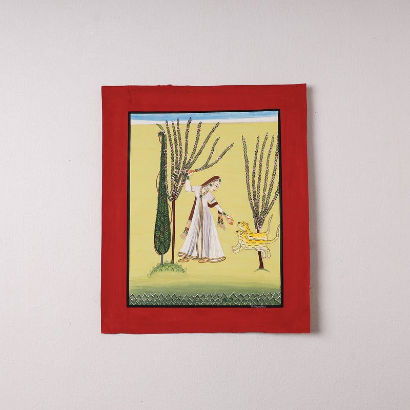 Traditional Basohli Painting by Vishwasthali (11 x 9 in) - India Meets ...